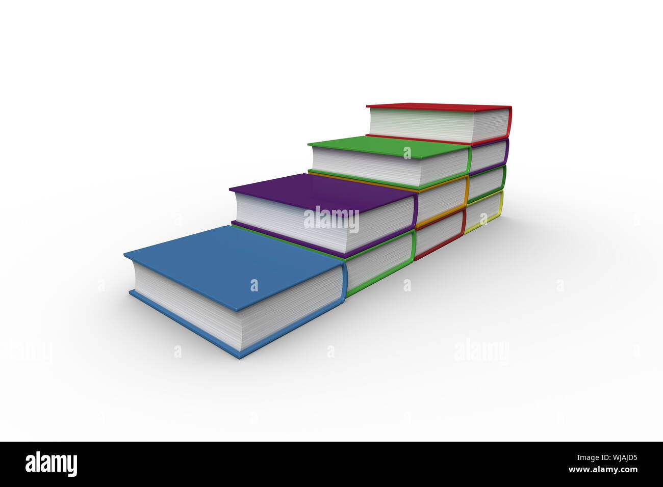 Steps made from books Stock Photo - Alamy
