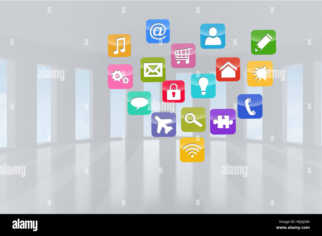 Computing application icons Stock Photo - Alamy
