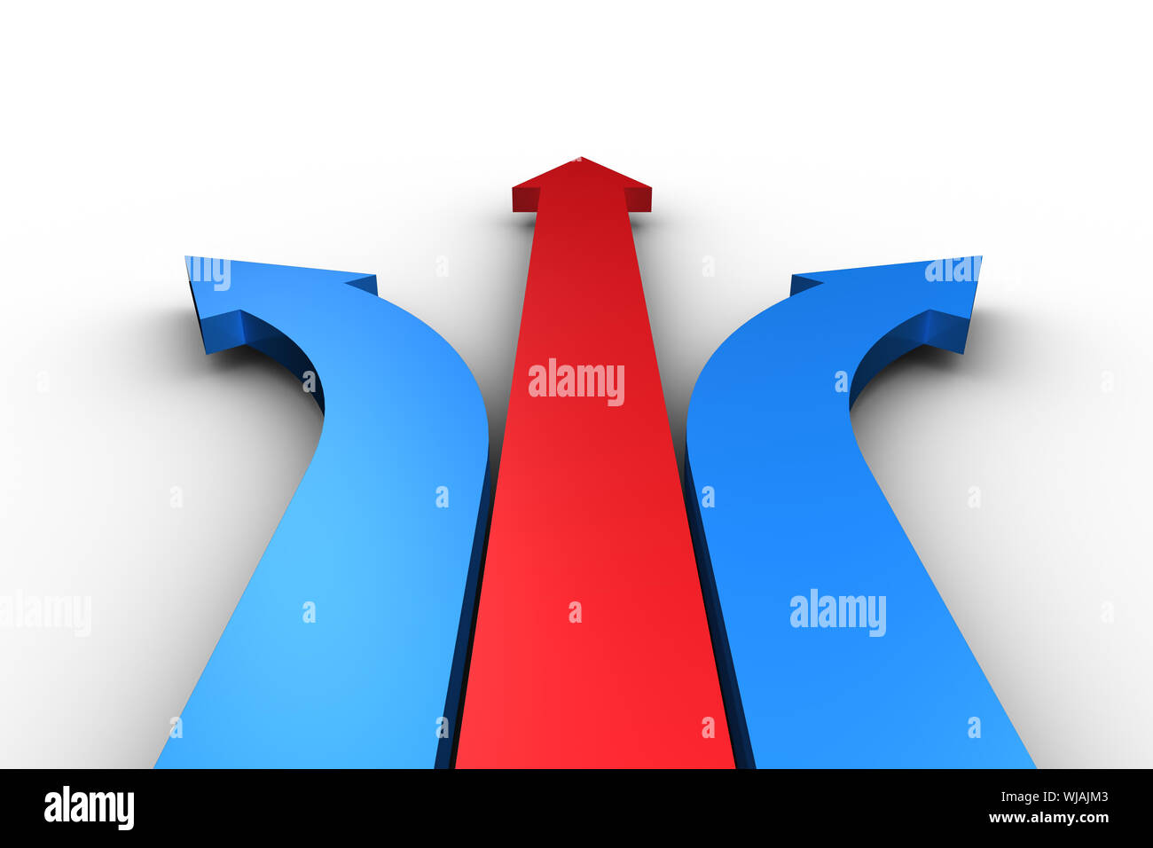 Red and blue arrows pointing Stock Photo - Alamy