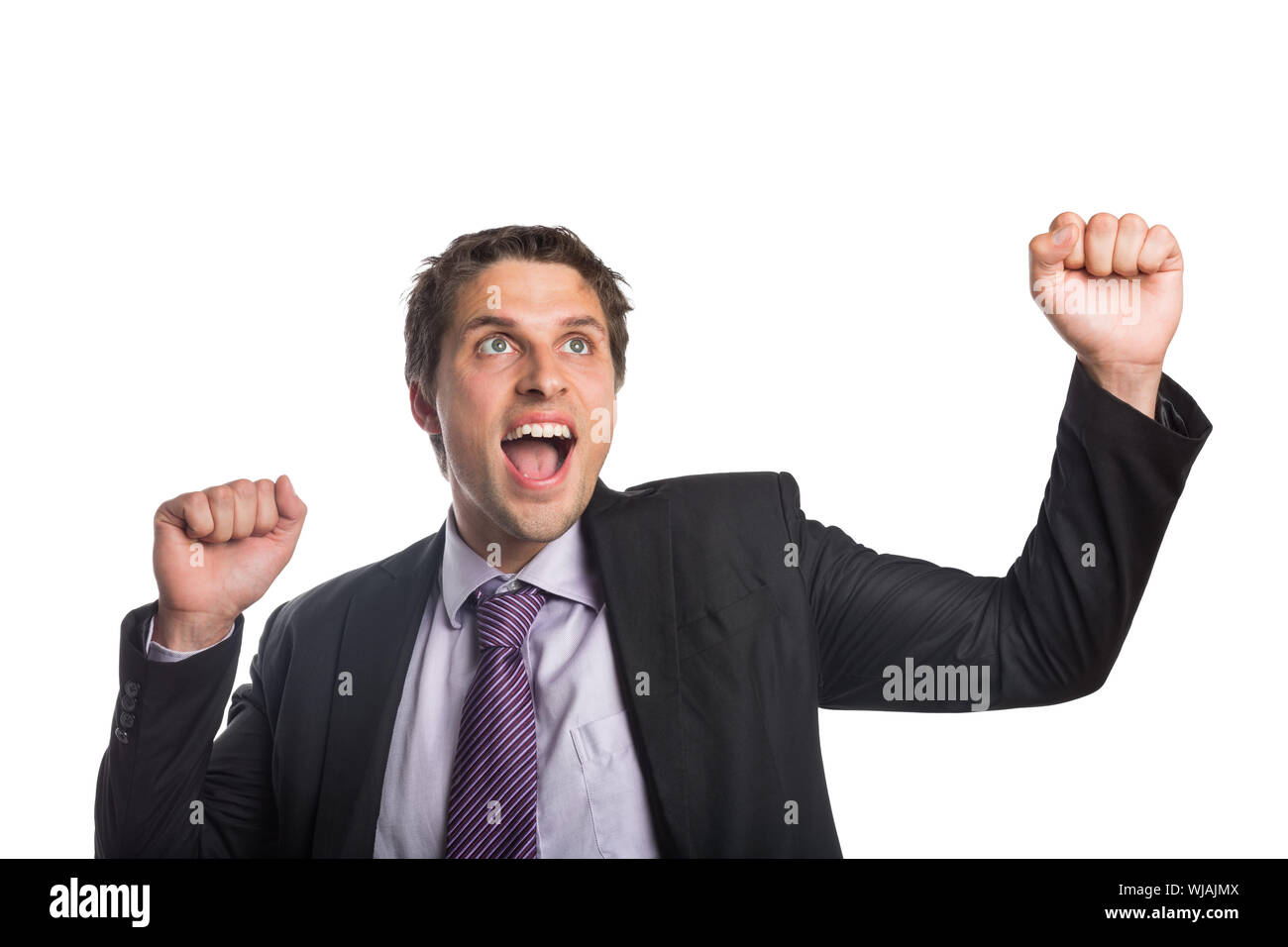 Businessman cheering hi-res stock photography and images - Alamy