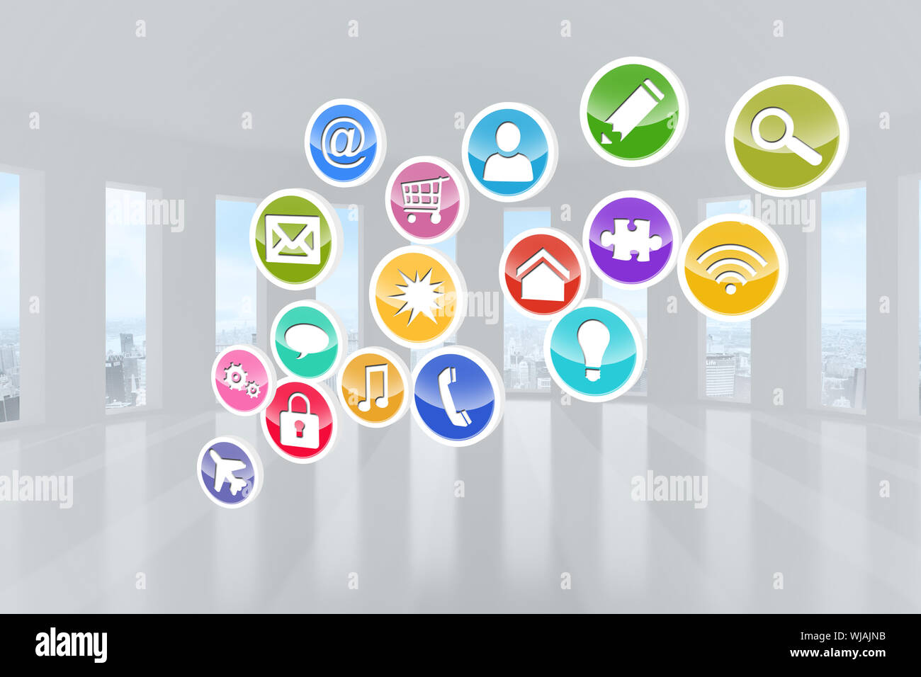Computing application icons Stock Photo - Alamy