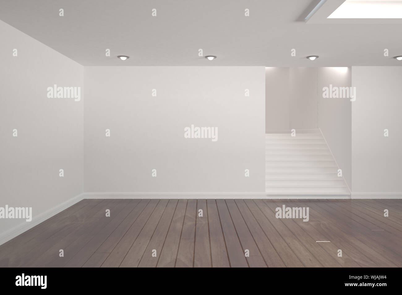 Digitally generated room with stairs Stock Photo - Alamy