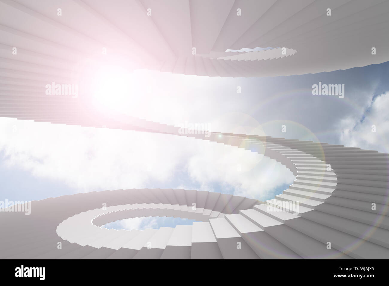 Winding staircase in the sky Stock Photo - Alamy