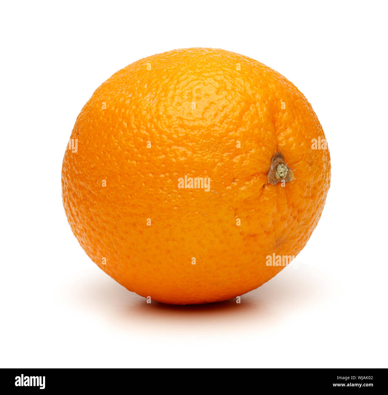 Single fresh orange fruit isolated on white background Stock Photo - Alamy