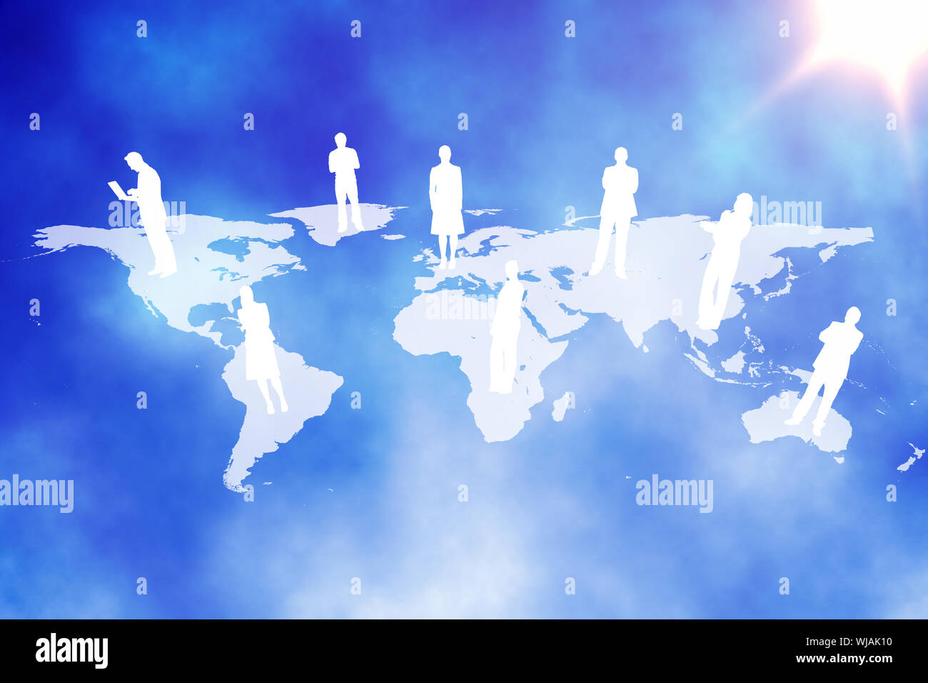 Internet connection map computer hi-res stock photography and images ...