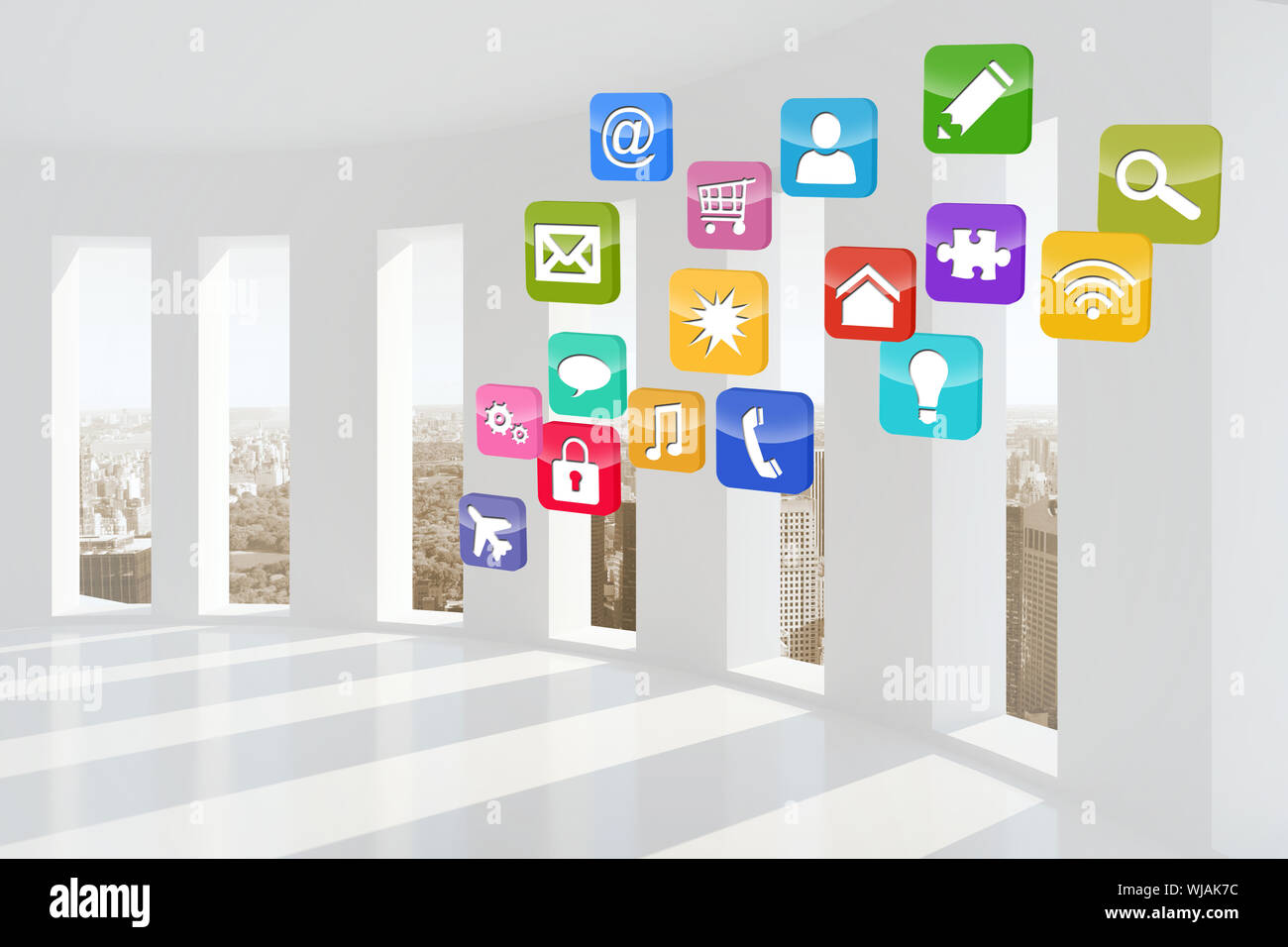 Computing application icons Stock Photo - Alamy