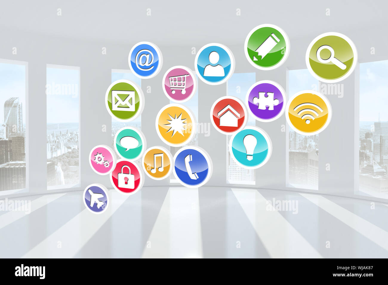 Computing application icons Stock Photo - Alamy