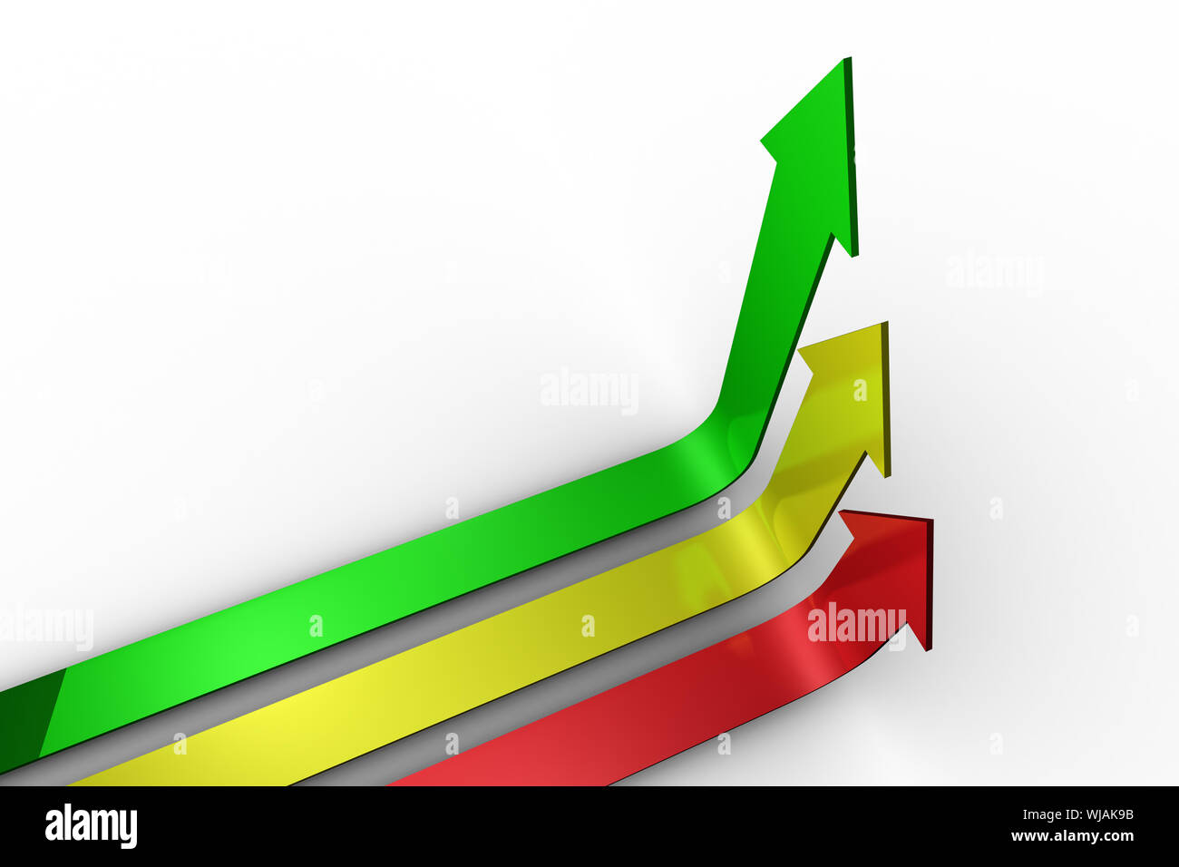 Colourful arrows pointing up Stock Photo - Alamy