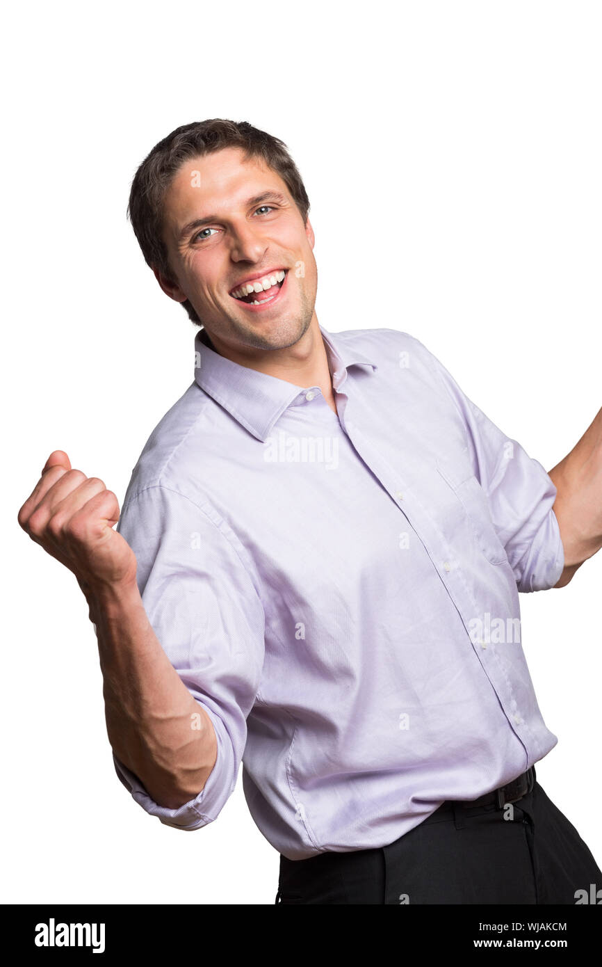 Businessman cheering hi-res stock photography and images - Alamy