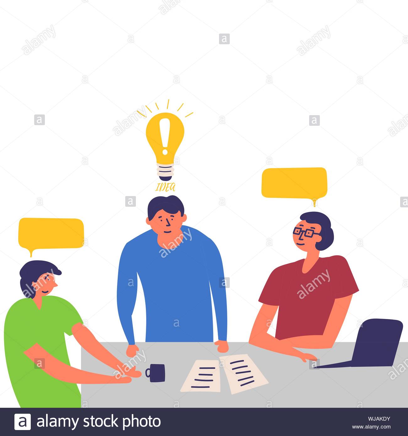 Meeting Brainstorming Cartoon Stock Photos & Meeting Brainstorming ...