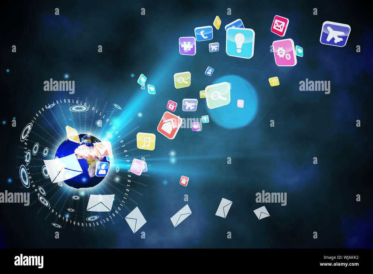 Global communication background Stock Photo - Alamy