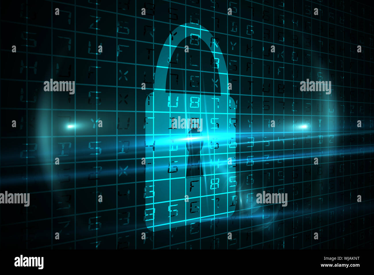 Digital security lock Stock Photo - Alamy