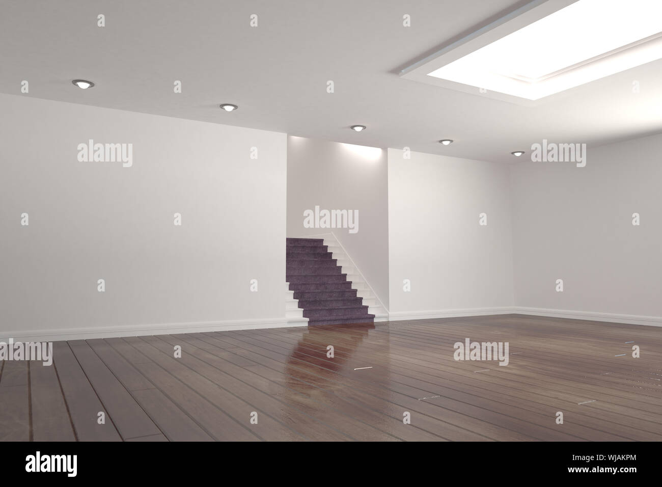 Purple stairs in a bright room Stock Photo - Alamy