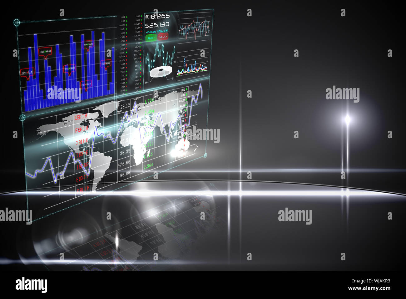 Digital map interface hi-res stock photography and images - Alamy