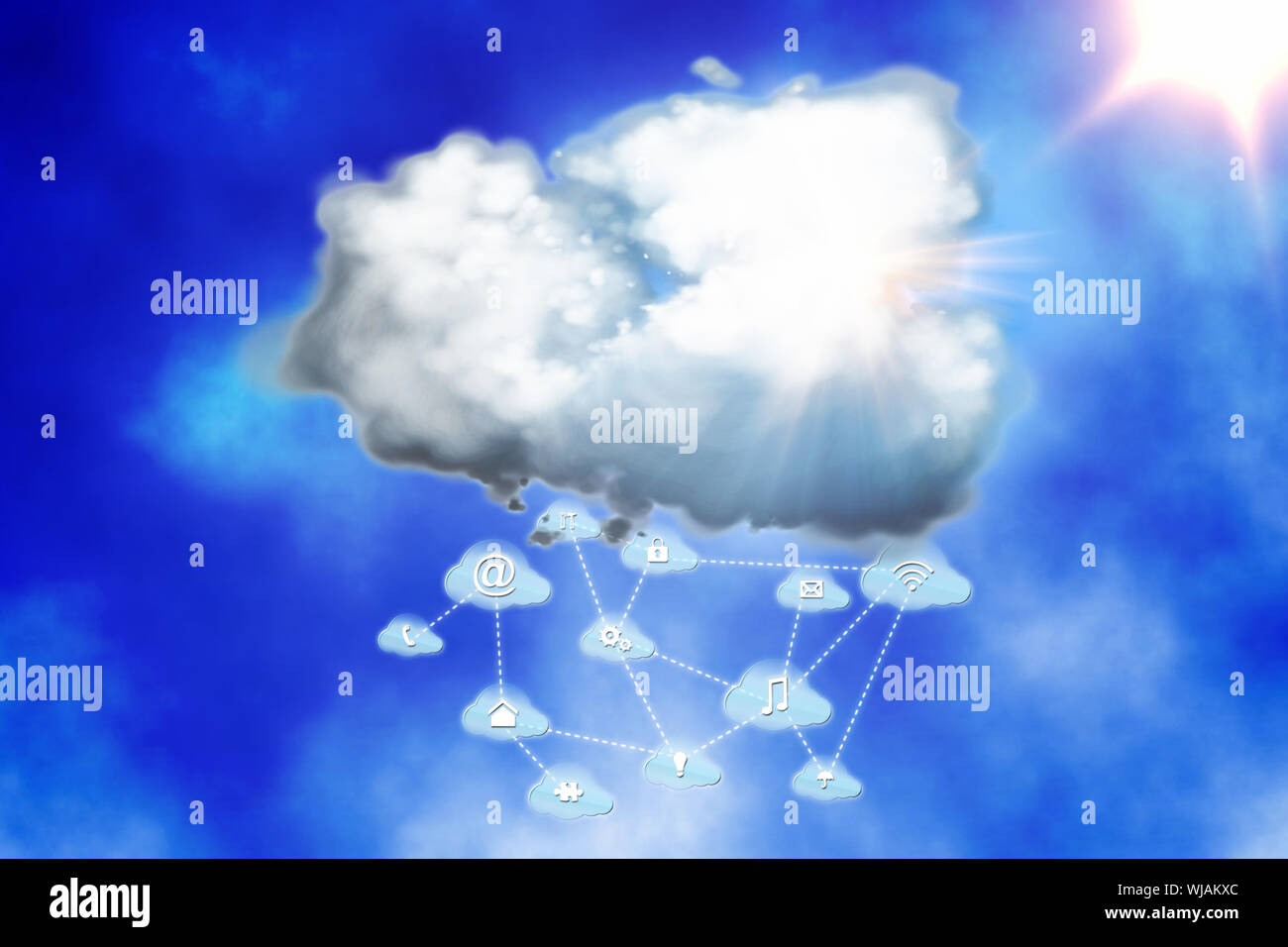 Cloud computing graphic Stock Photo - Alamy