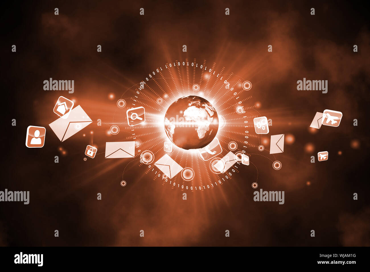 Global communication background Stock Photo - Alamy