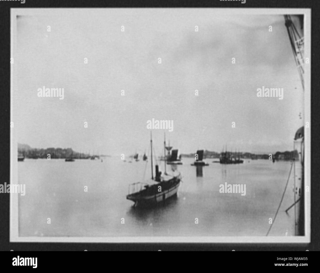 Steamer ship in port Black and White Stock Photos & Images - Alamy