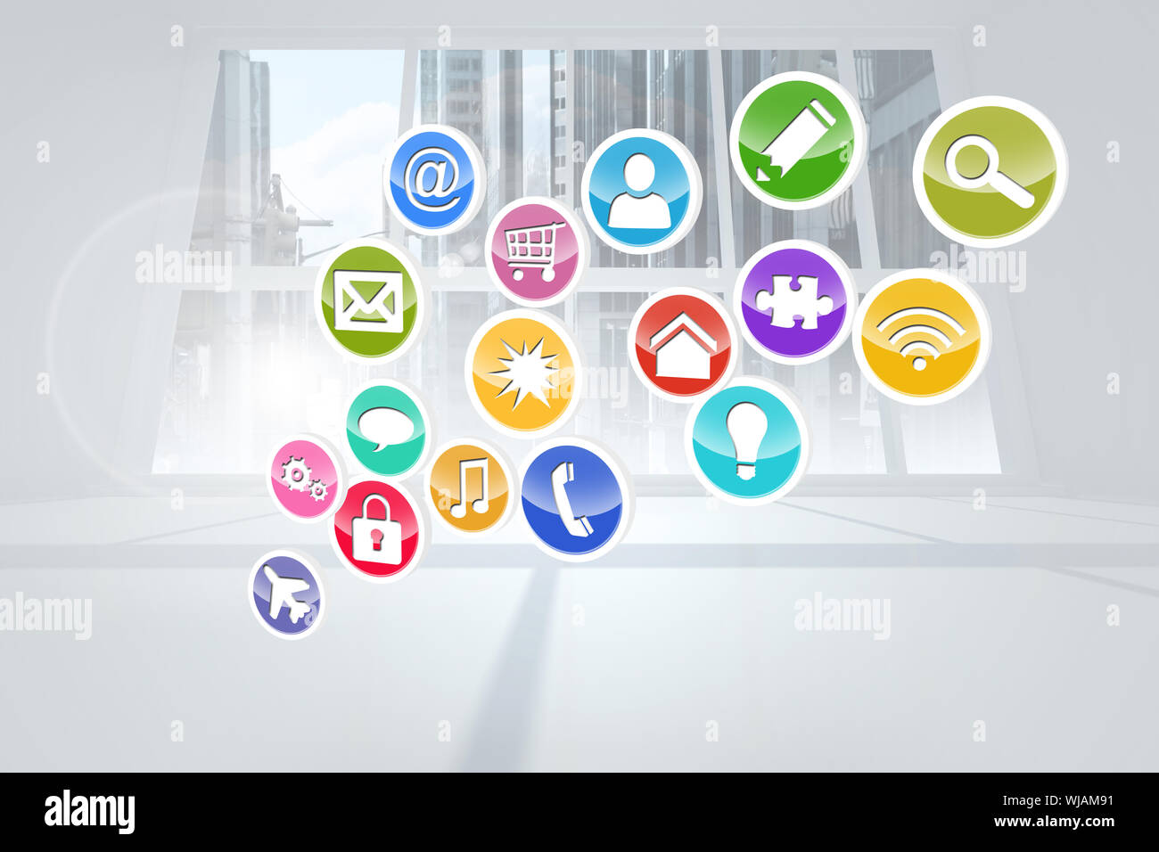 Computing application icons Stock Photo - Alamy
