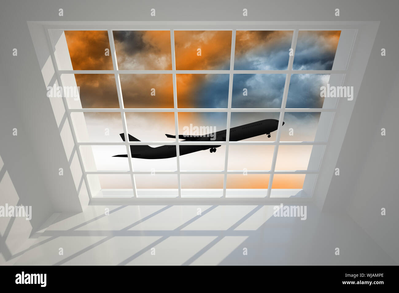 Orange and white airplane hi-res stock photography and images - Alamy