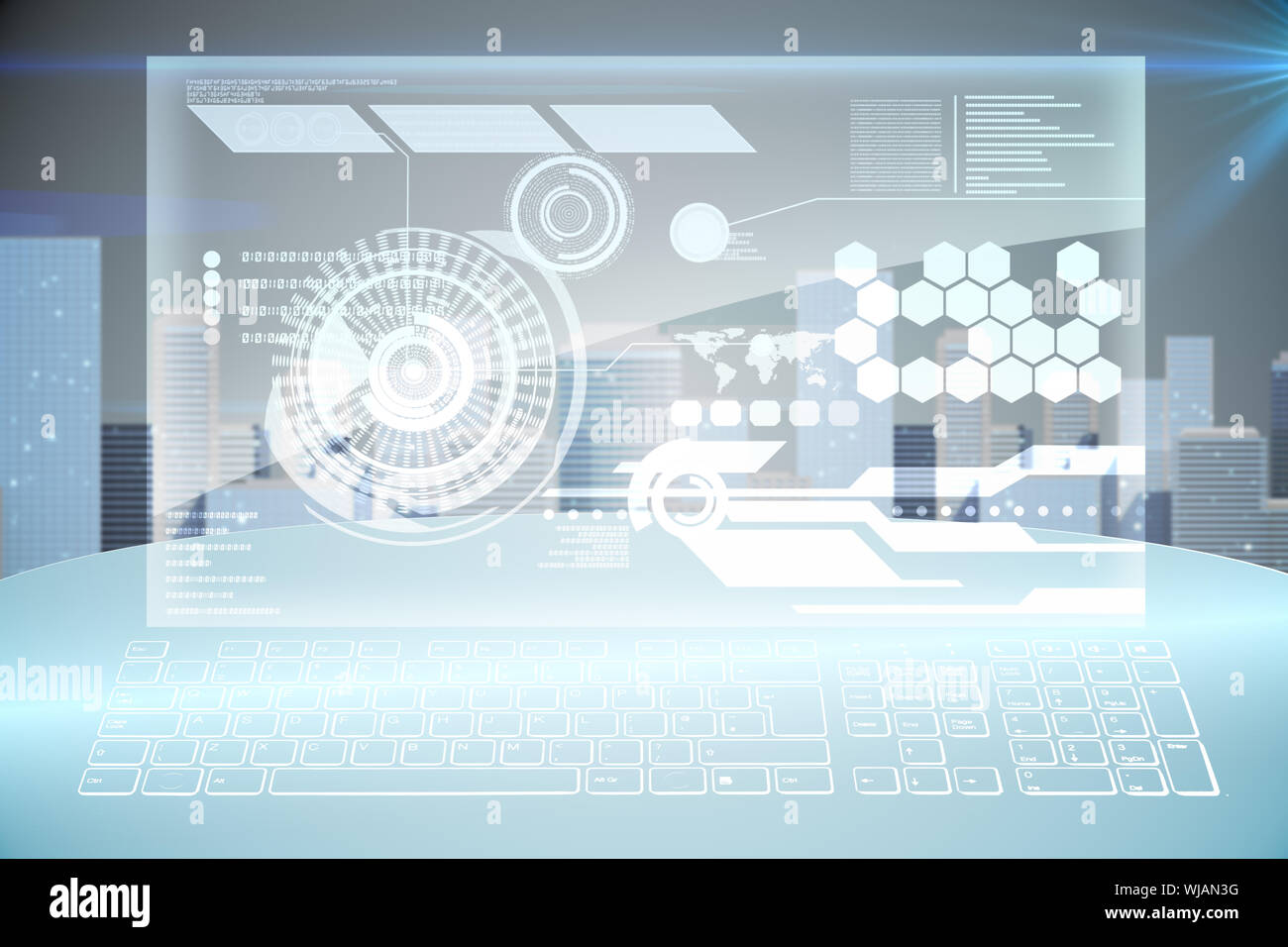 Futuristic technology interface Stock Photo - Alamy