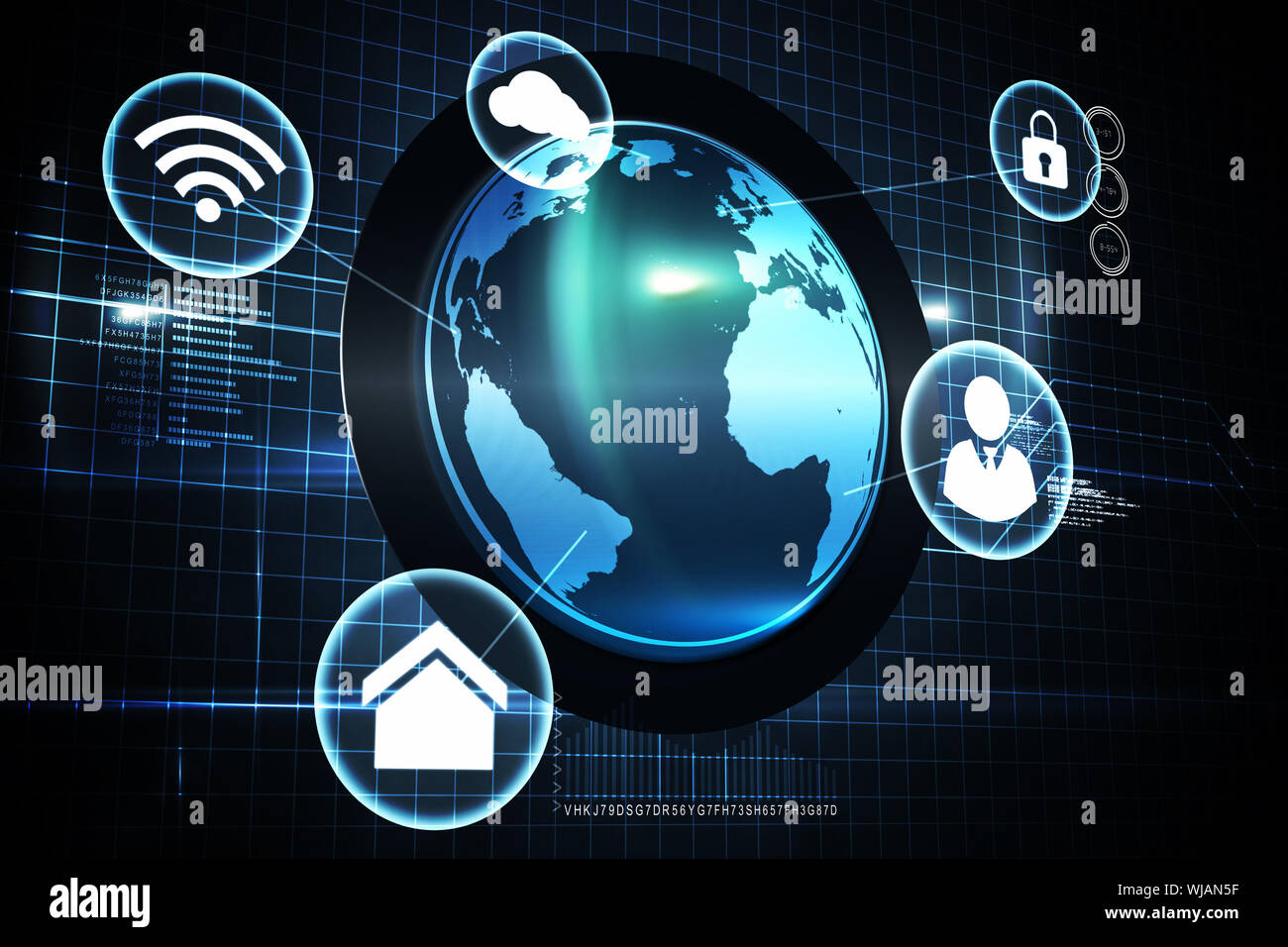 Futuristic graphic interface black hi-res stock photography and images ...