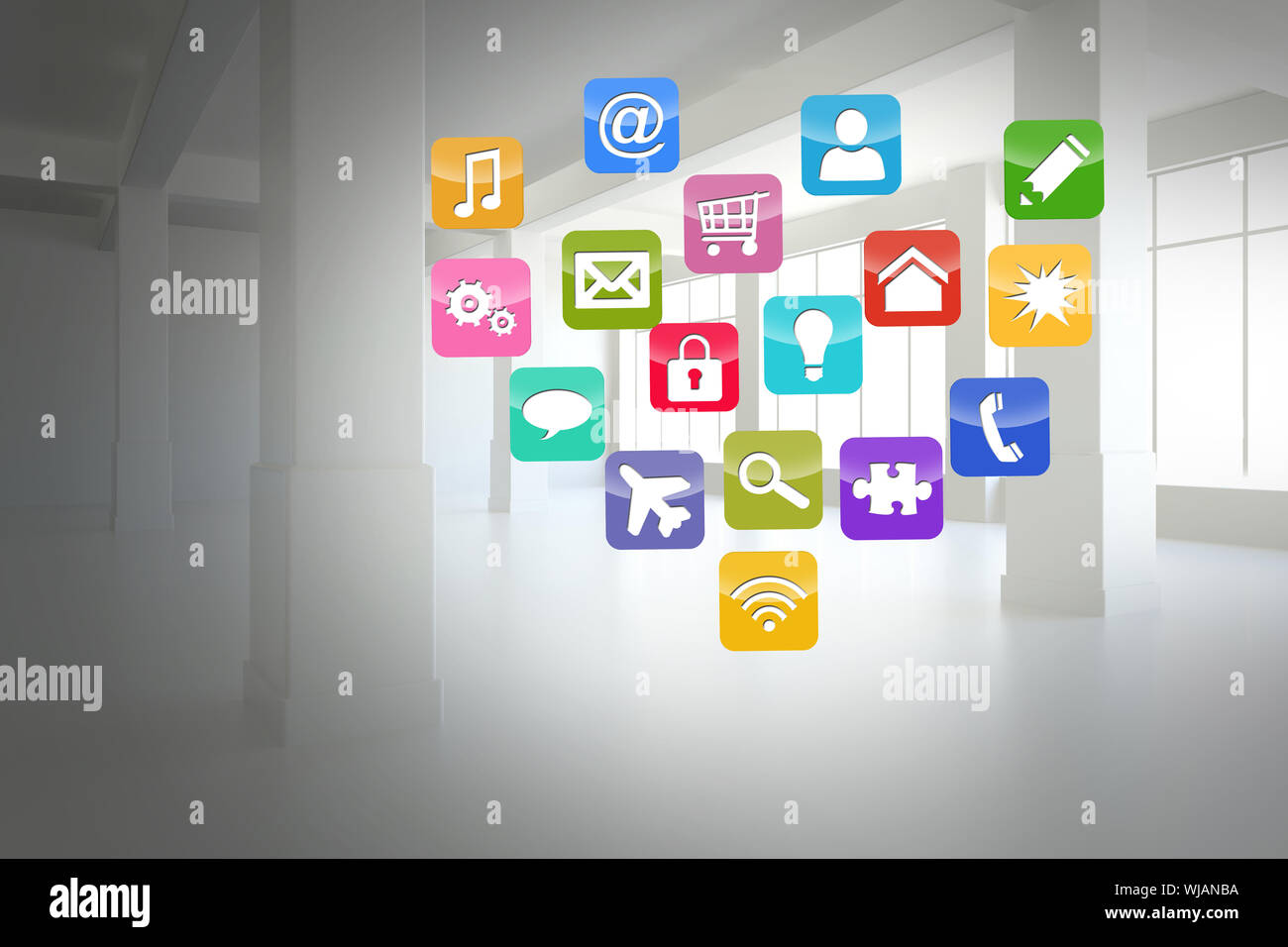 Computing application icons Stock Photo - Alamy