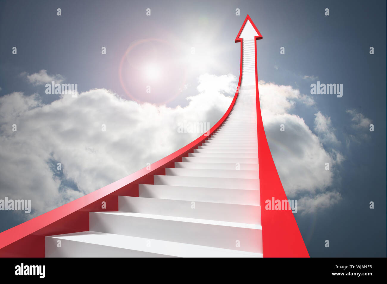 Stairs up arrow hi-res stock photography and images - Alamy