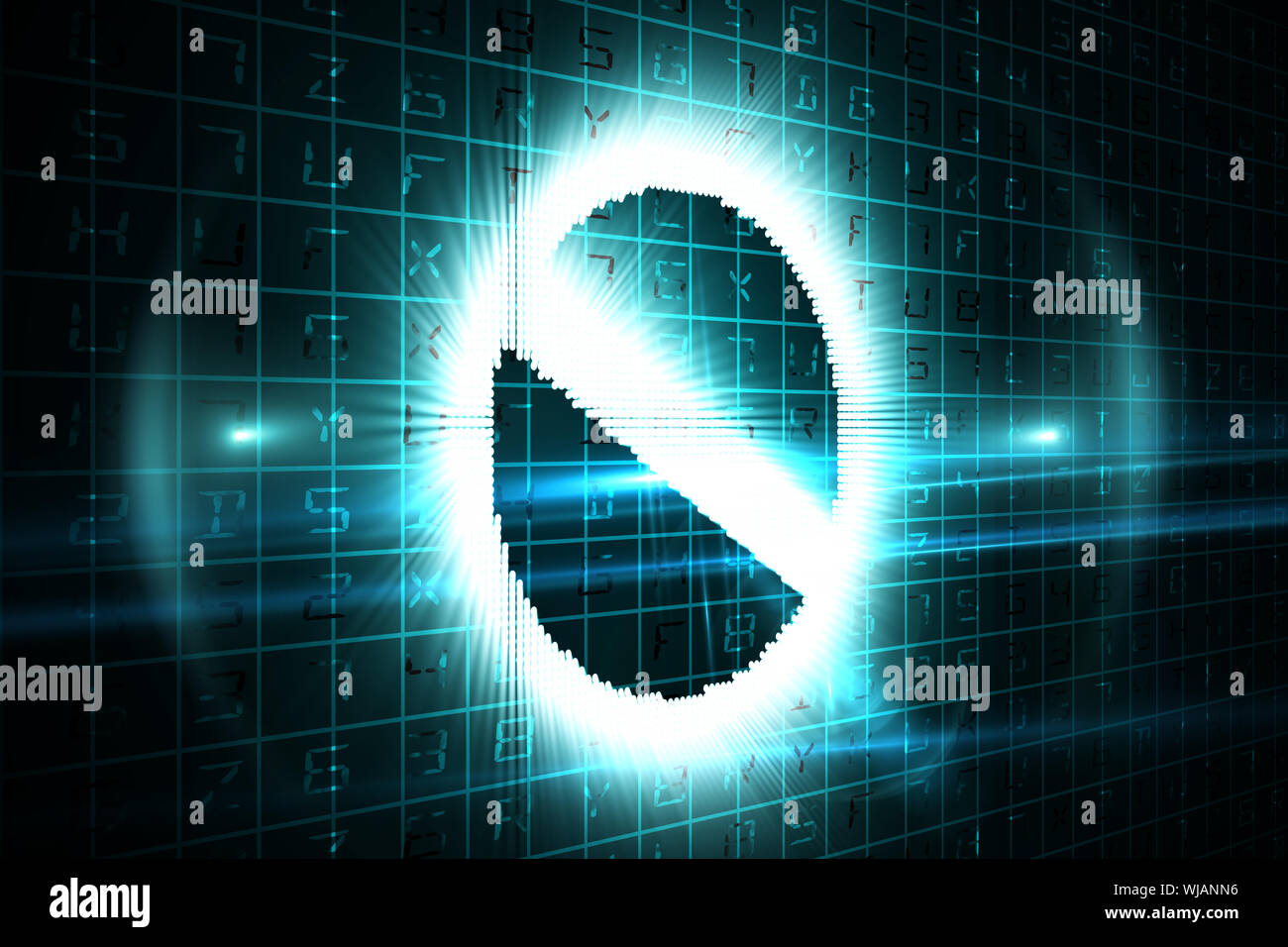 Digital warning sign Stock Photo - Alamy