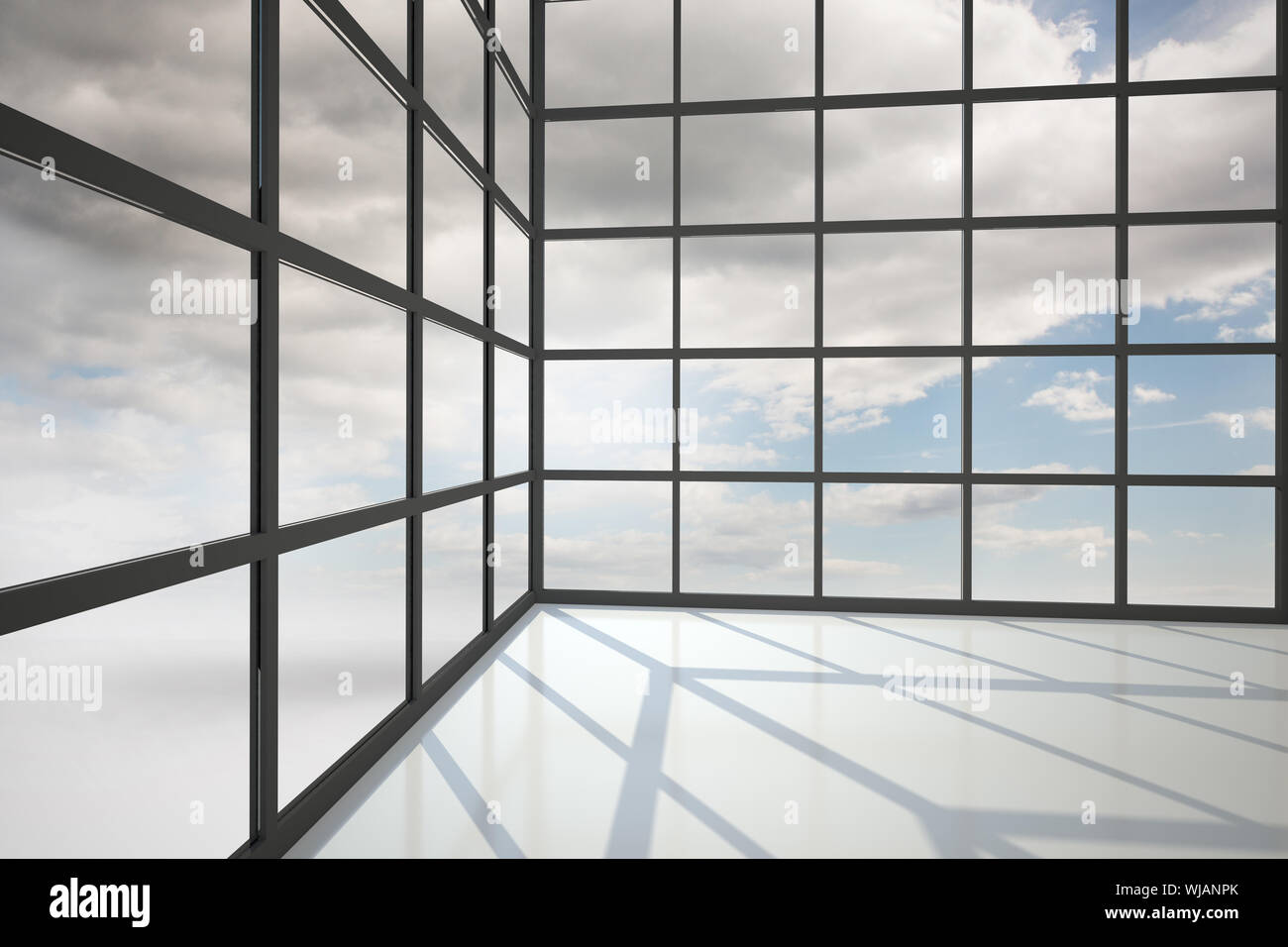 Blue sky seen through window Stock Photo - Alamy