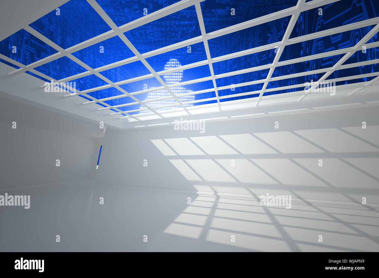 Digital silhouette seen through window Stock Photo - Alamy