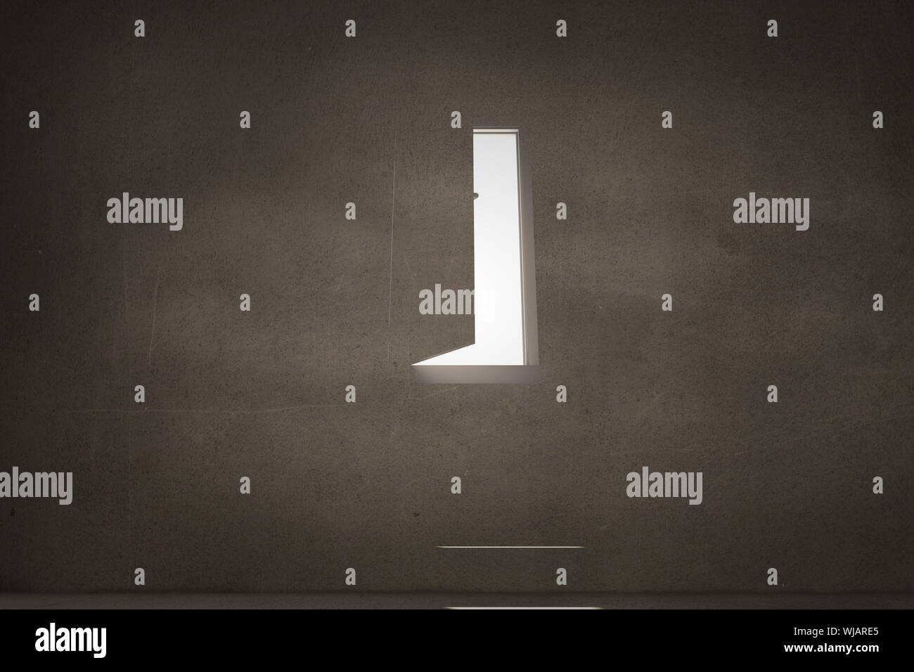 Door opening revealing light Stock Photo - Alamy