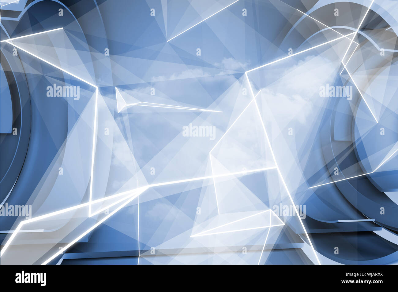 White abstract angular design Stock Photo - Alamy