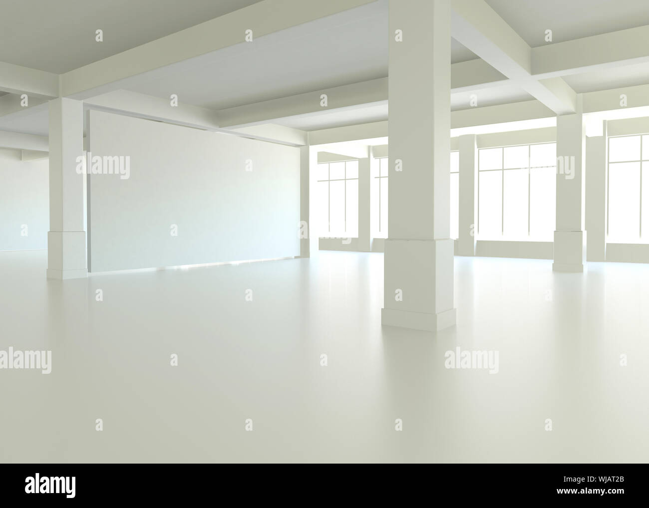 White room with windows Stock Photo - Alamy