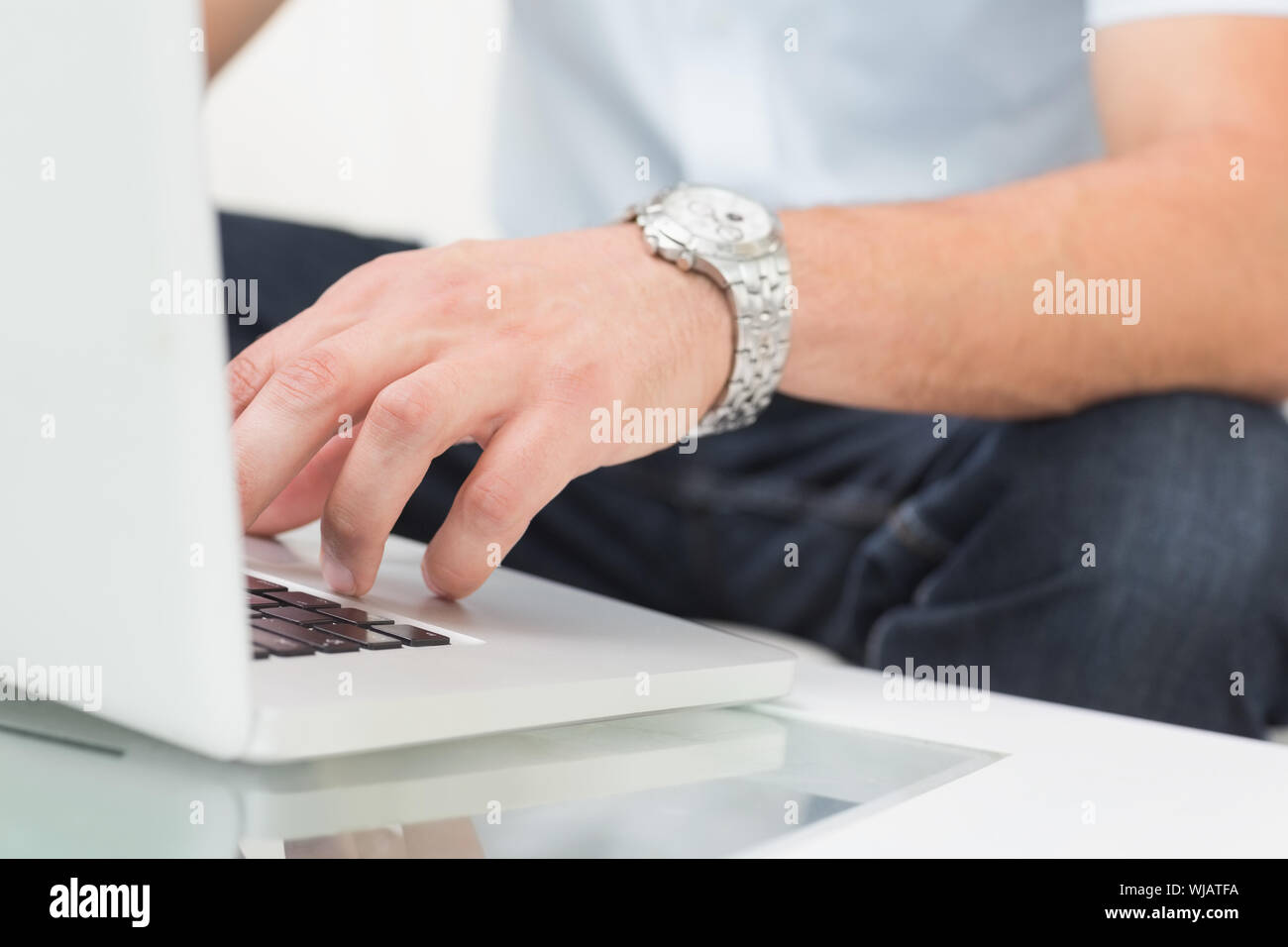 Mid section laptop hi-res stock photography and images - Alamy