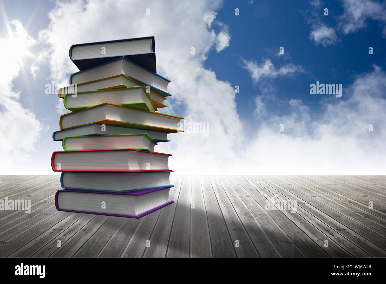 Books against sky hi-res stock photography and images - Alamy