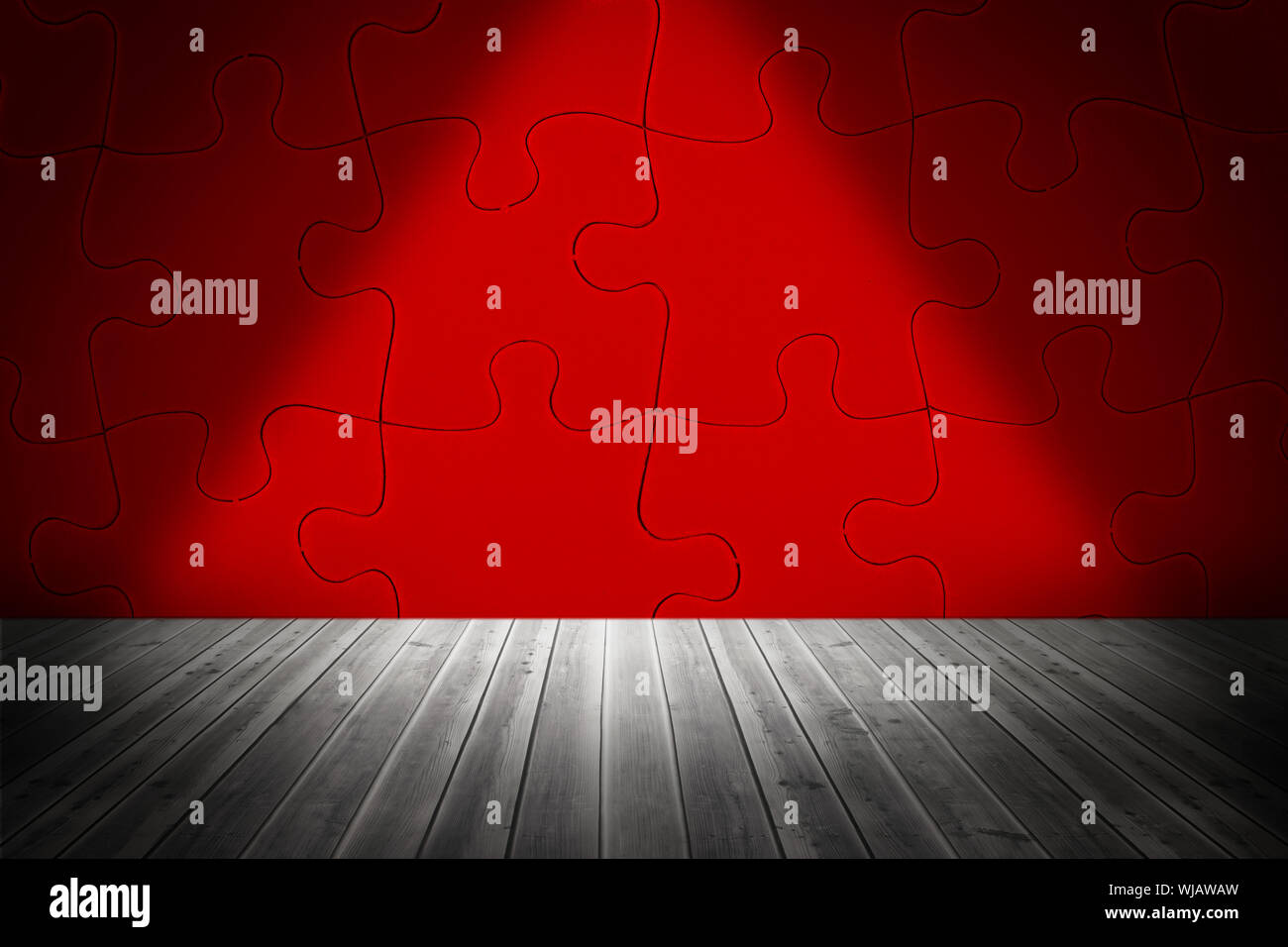 Red jigsaw puzzle hi-res stock photography and images - Alamy