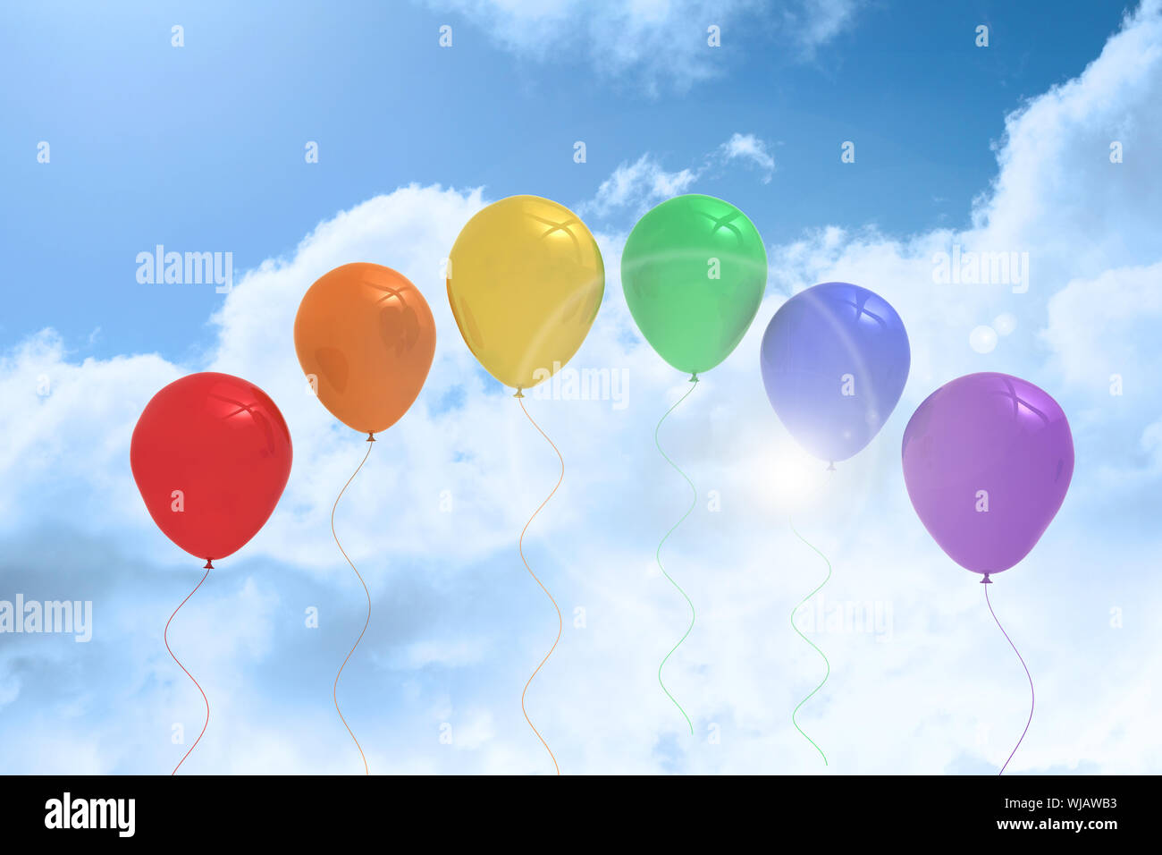 Balloons in the sky Stock Photo - Alamy