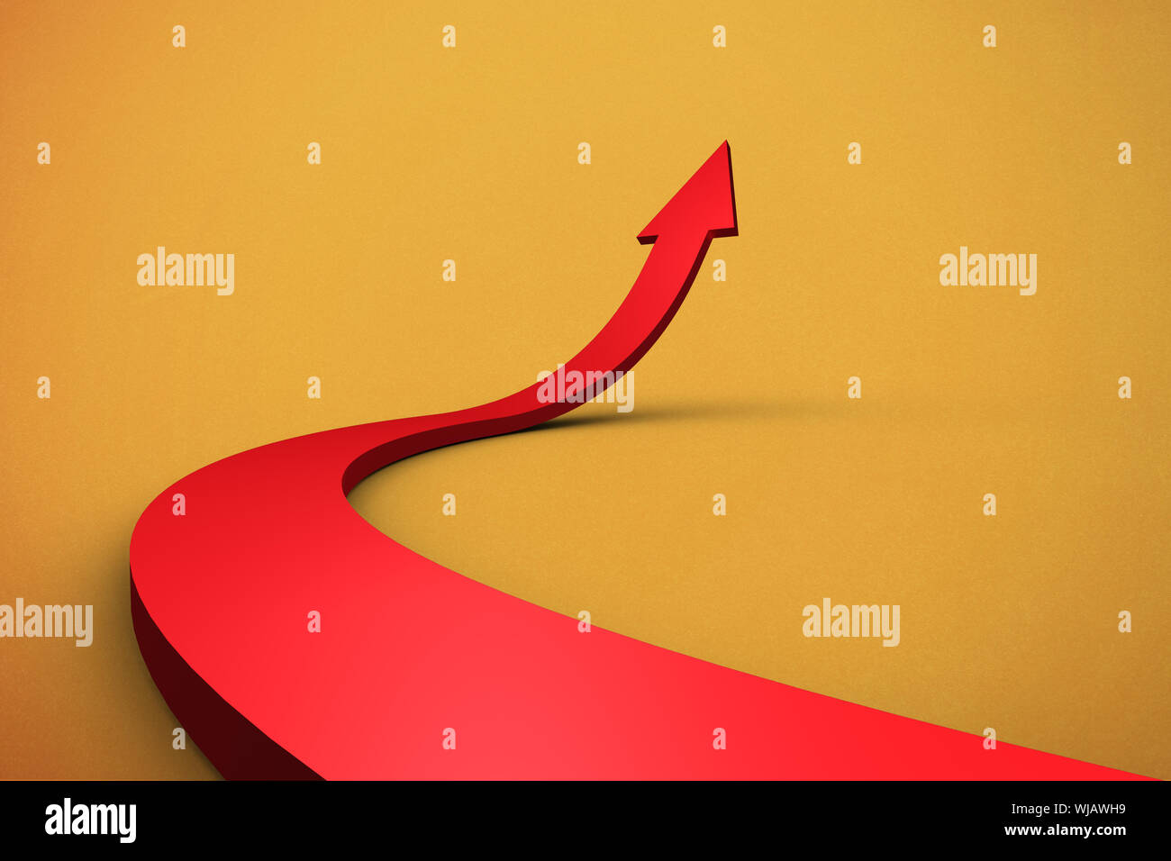 Red arrow pointing up Stock Photo - Alamy