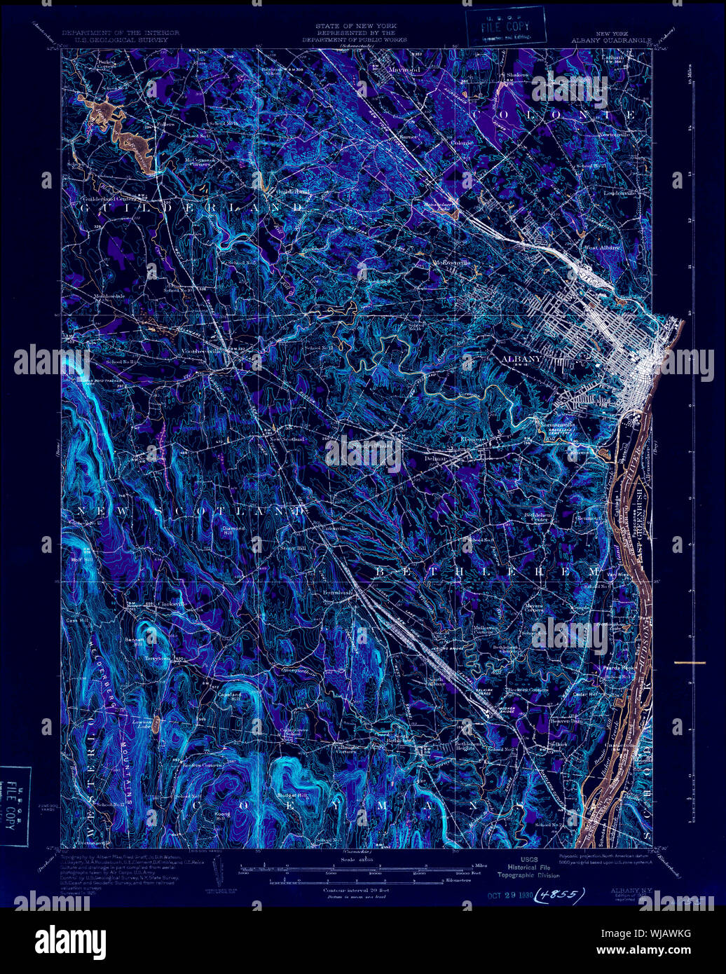 New York NY Albany 139150 1927 62500 Inverted Restoration Stock Photo ...