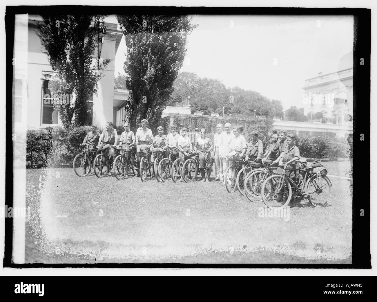Harding & bicycle boys Stock Photo - Alamy