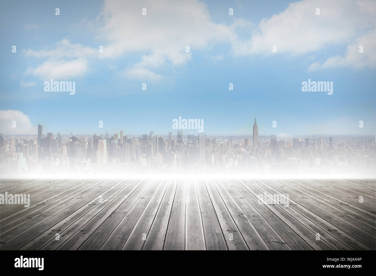Cityscape on the horizon Stock Photo - Alamy