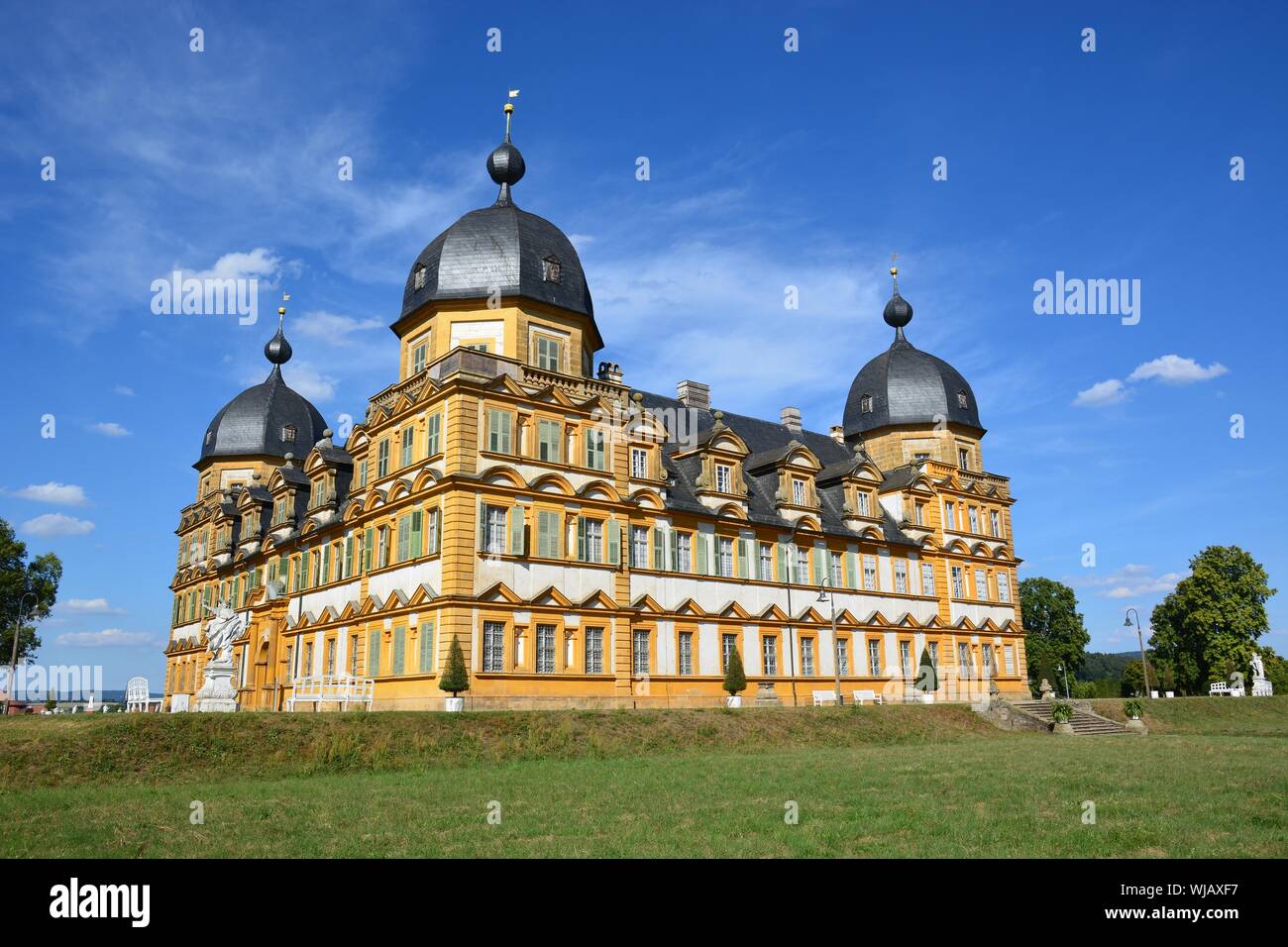 Bamberg, Germany - View of the baroque SCHLOSS SEEHOF palace near the ...