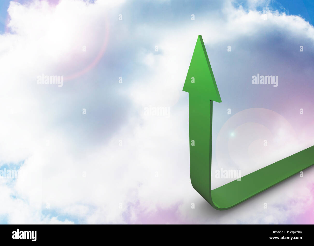 Green arrow pointing up hi-res stock photography and images - Alamy