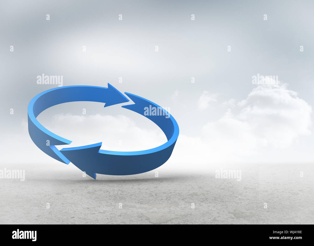 Blue arrow in a desert landscape Stock Photo - Alamy