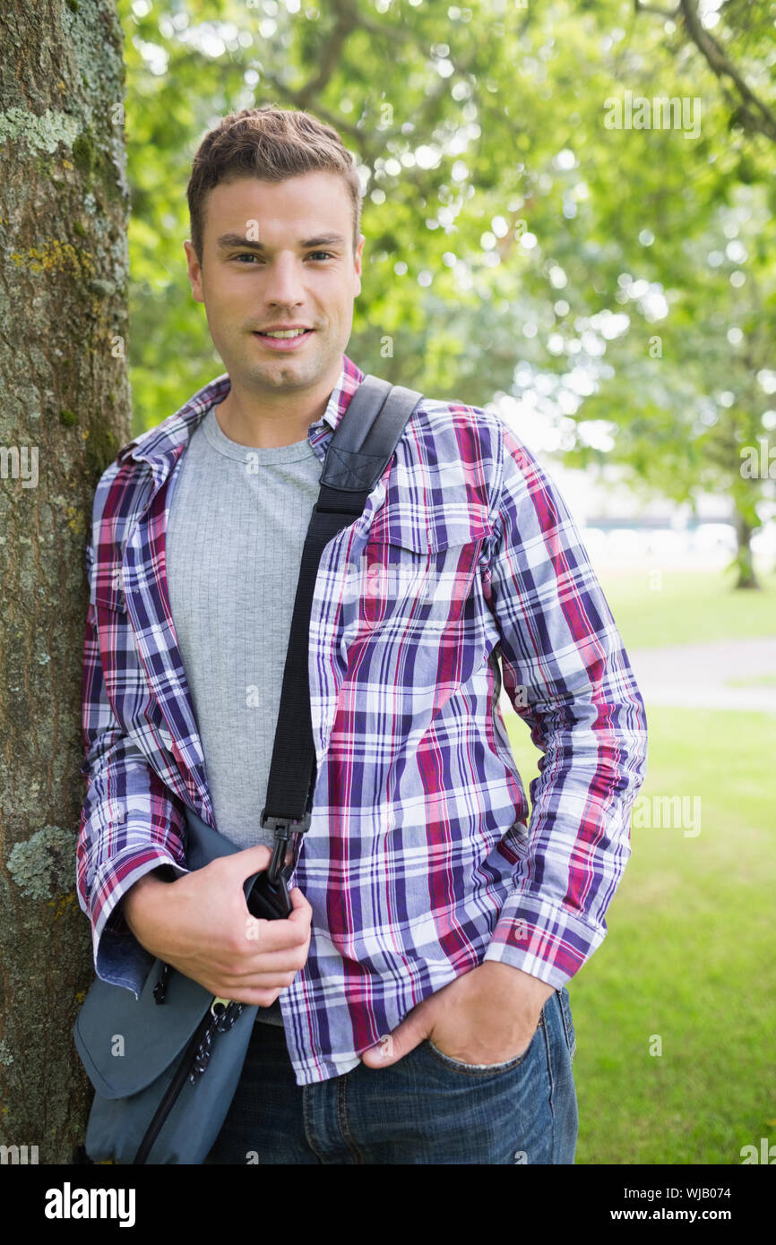 Handsome college student on campus hi-res stock photography and images ...