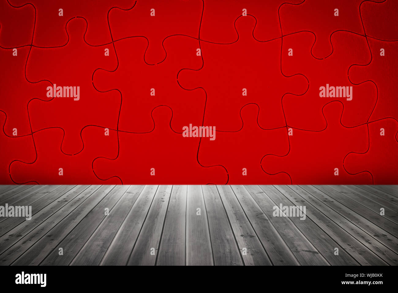 Red jigsaw puzzle hi-res stock photography and images - Alamy