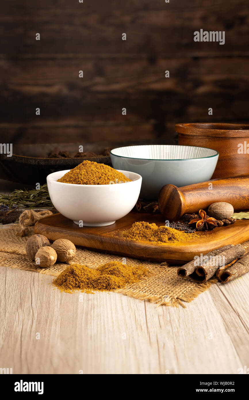 Dry Ground Cumin Powder in a Bowl and with a kitchen setting Stock ...
