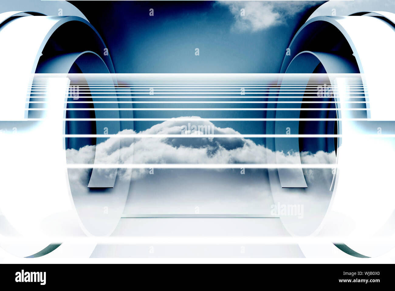 Abstract cloud design in futuristic structure Stock Photo - Alamy