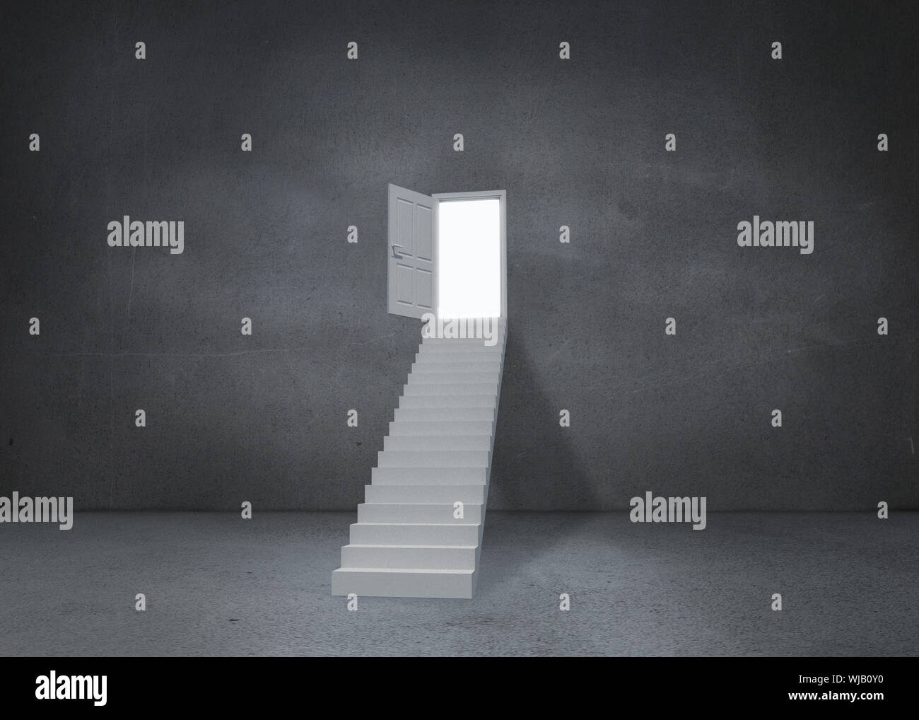 Open door at top of steps Stock Photo - Alamy