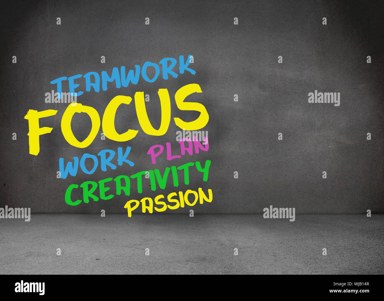 Buzz words in room Stock Photo - Alamy